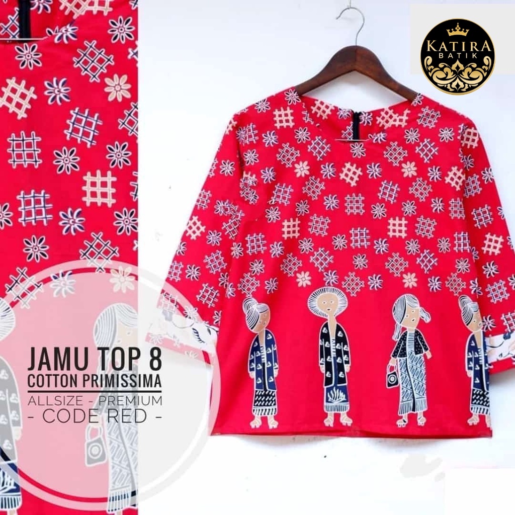 Jual DENA BLUS TOP LURUS JUMBO JAMU TOP 7 BATIK BLOUSE TOP 8 BLUS BATIK ...