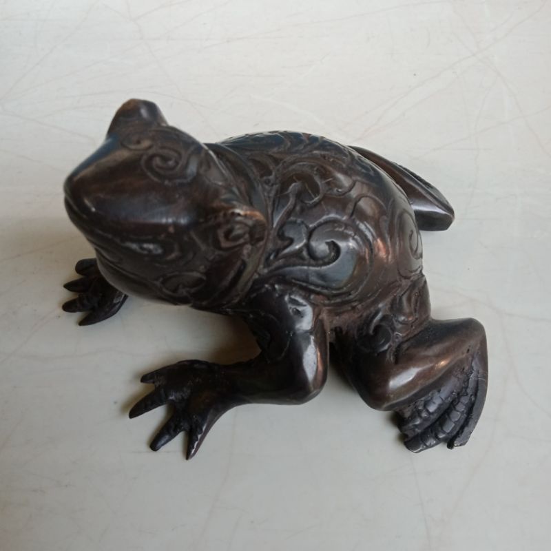 Jual patung katak kodok hitam perunggu antik | Shopee Indonesia