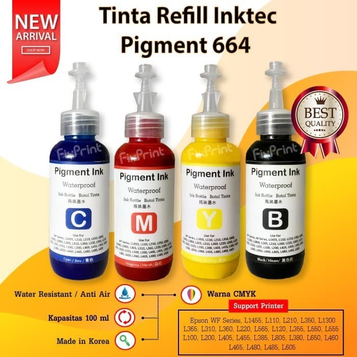 Jual Paket Tinta Pigment Epson Lseries Made in korea Waterproof FSB970 | Shopee Indonesia