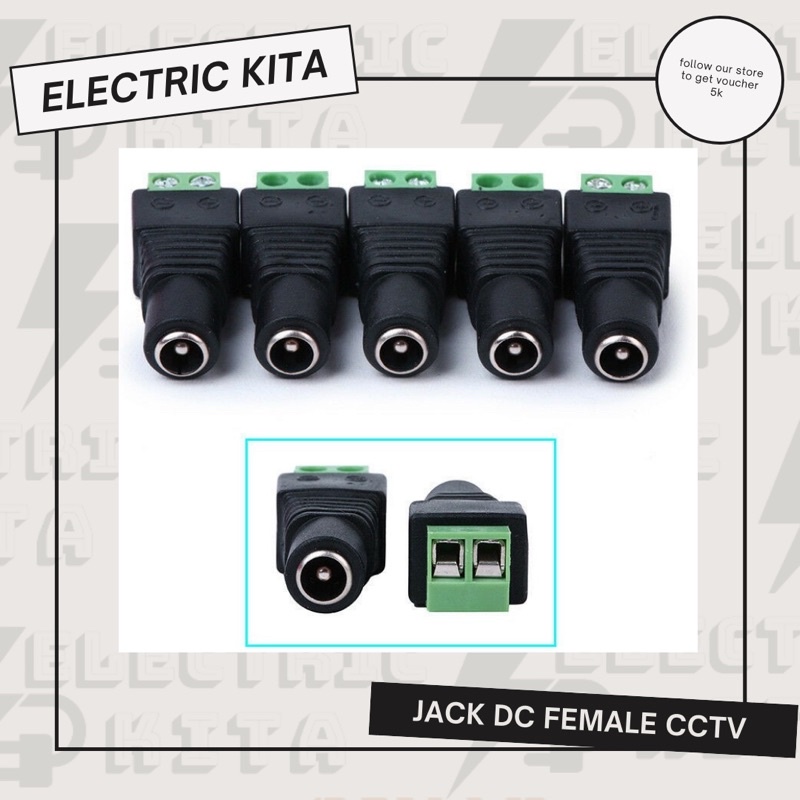 Jual JACK FEMALE CCTV/ JACK DC FEMALE CCTV/JACK DC FEMALE CONNECTOR ...