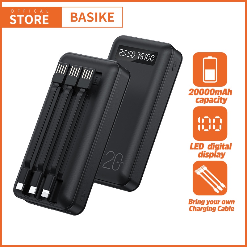 Jual Powerbank 20000mah BASIKE asli 5V2.1A Input Power bank ganda dan ...