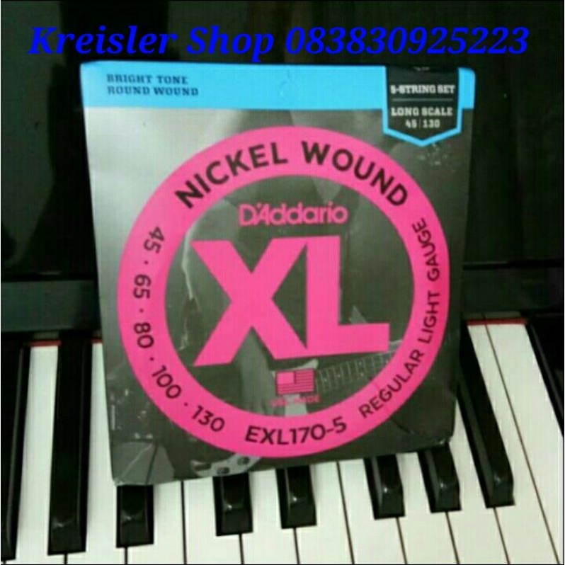 Jual senar bass isi 5 Senar gitar bass EXL170-5 Guitar bass string ...