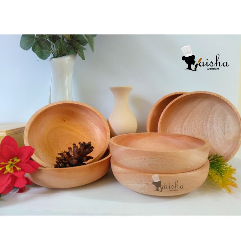 Jual Mangkuk Kayu / Mangkok Kayu / Wooden Bowl 14 cm | Shopee Indonesia