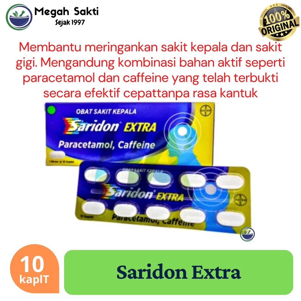 Jual MGS - Saridon Extra 10 Tablet - Cepat Meredakan Nyeri Sakit Kepala ...