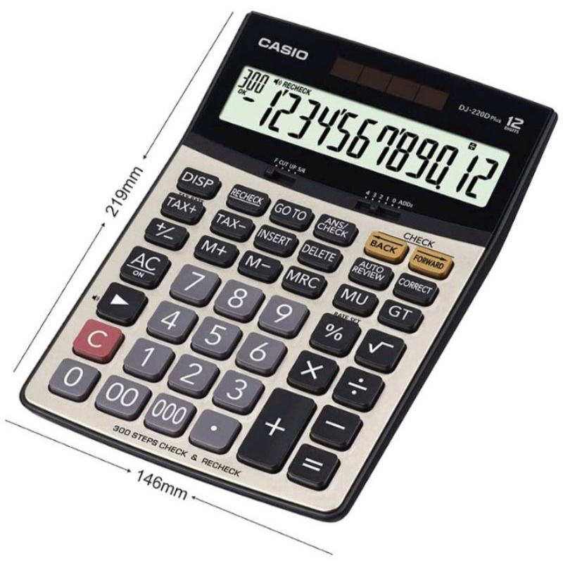 Jual Kalkulator Meja ORIGINAL CASIO DJ 220D PLUS CHECK CORRECT | Shopee ...
