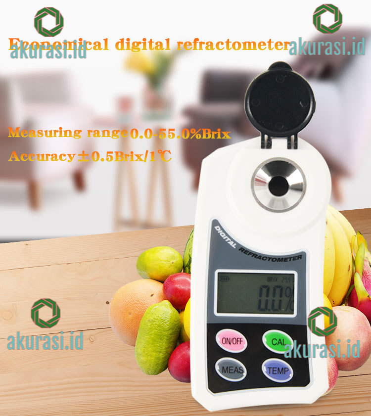 Jual Alat ukur kadar Gula/Sugar brix refractometer 0-55% brix fruit ...
