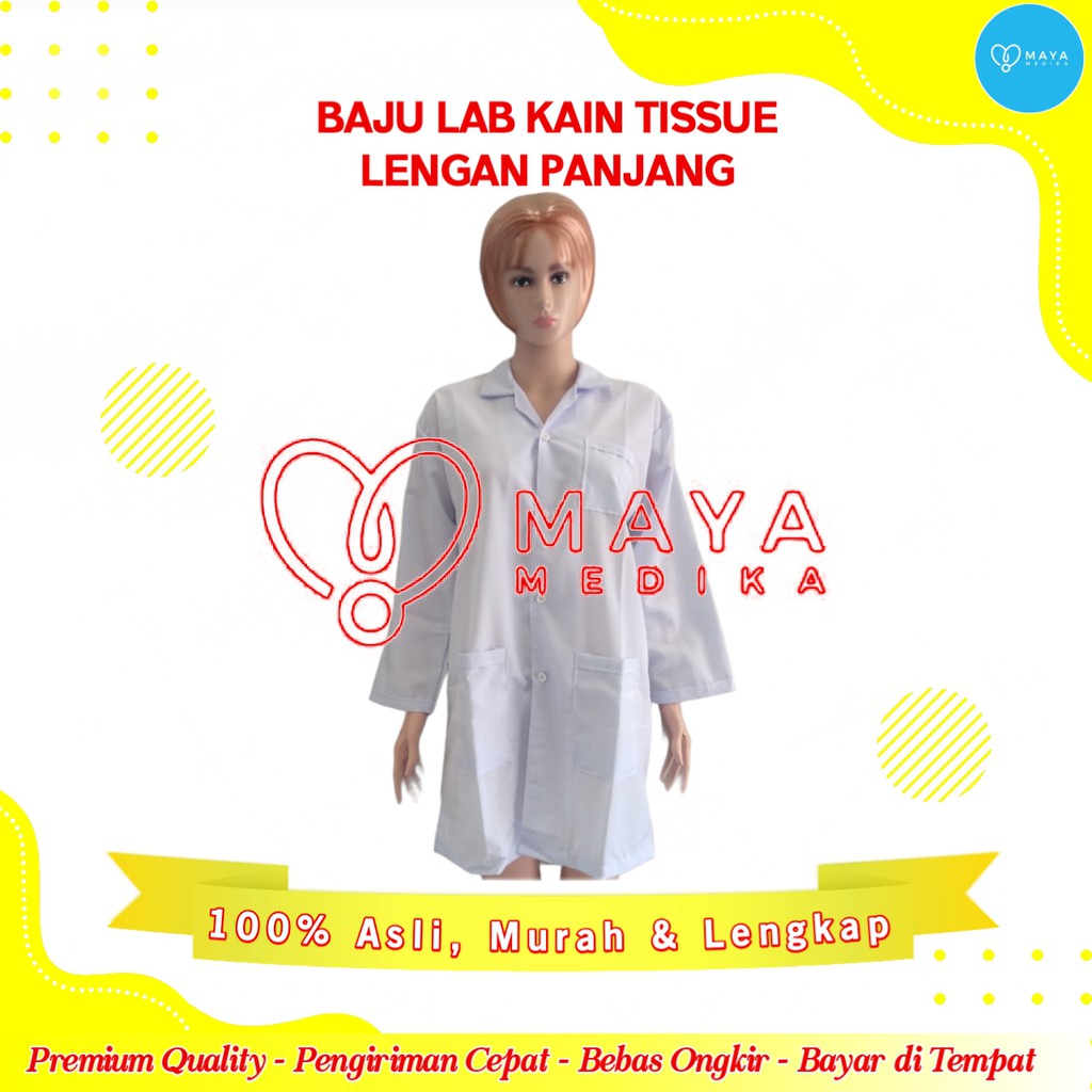 Jual Baju Laboratorium Lengan Panjang Kain Tissue | Shopee Indonesia