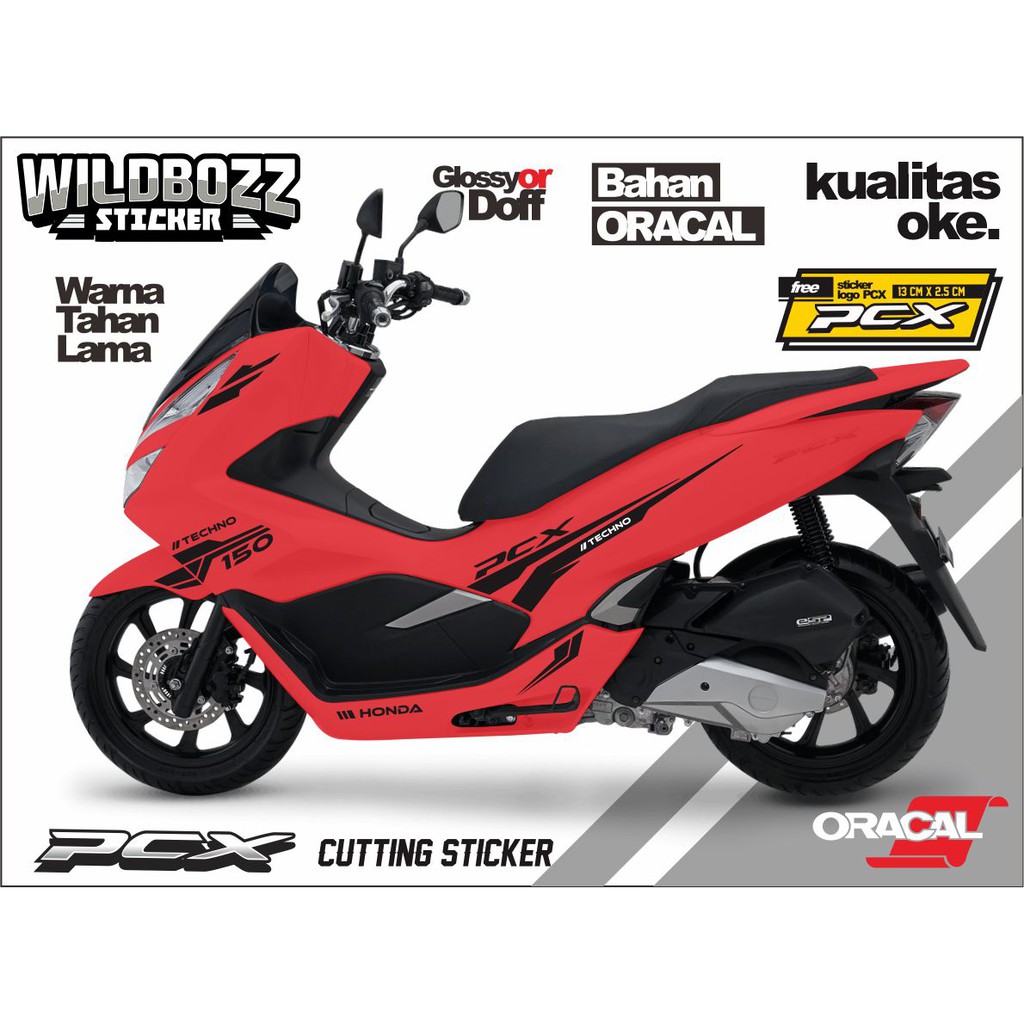 Jual Striping PCX Merah simpel keren (HITAM) | Shopee Indonesia
