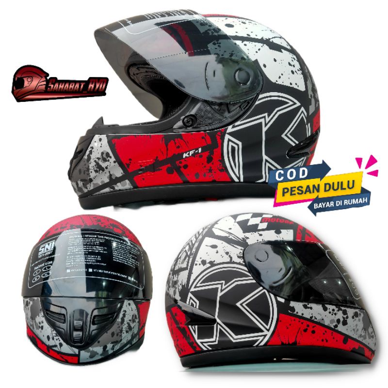 Jual HELM FULL FACE MURAH PAKET GANTENG SNI DEWASA PREMIUM KEREN MODIS ...