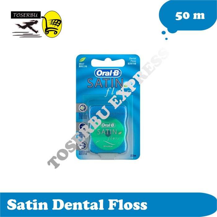 Jual ORAL-B Satin Dental Floss Benang Gigi 50m / 55yd | Shopee Indonesia