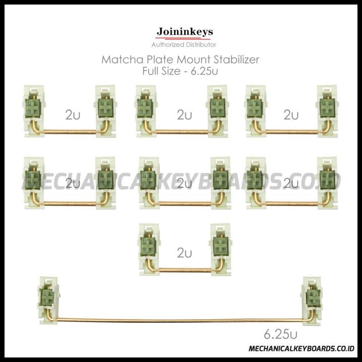 Jual JoininKeys Matcha Plate Mount Keyboard Stabilizer (FullSize - 6 ...