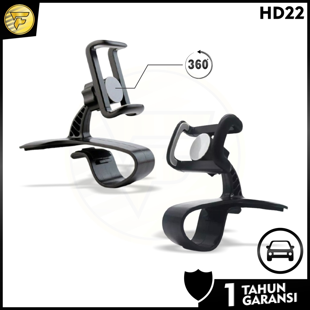 Jual HD22 CAR Mount jepit dasbor penyangga HP mobil dengan holder-u 360 rotasi CAR Holder ...