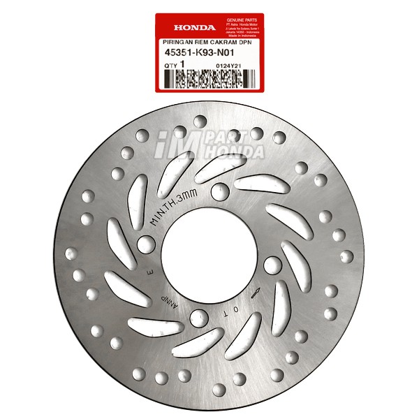 Jual 45351-K93-N01 Piringan Cakram Depan Beat Scoopy Spacy Vario 110 CW ...