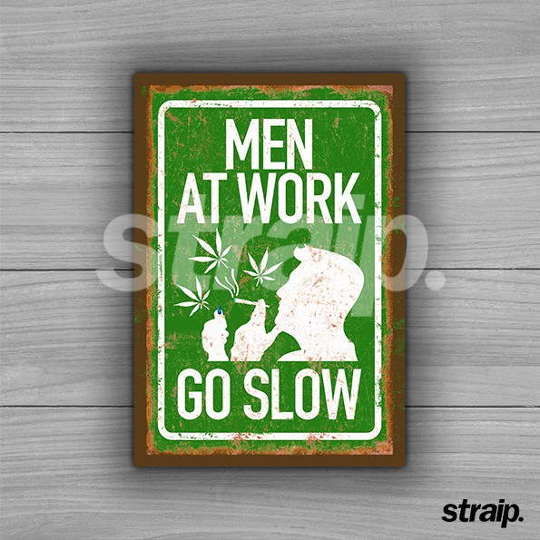 Jual POSTER SIGN KAYU FUNNY - MEN AT WORK | Shopee Indonesia