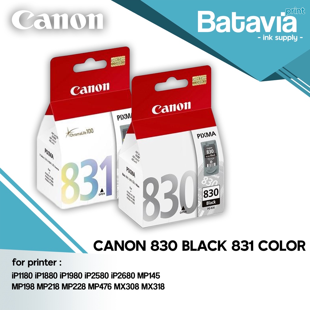 Jual TINTA CARTRIDGE CANON PG 830 BLACK / CL 831 COLOR ORIGINAL ...