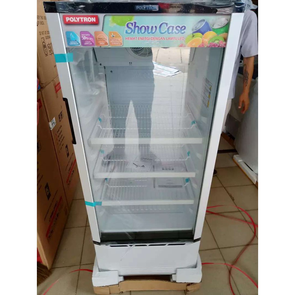 Jual [ PROMO ] SHOWCASE POLYTRON SCN 140X / PENDINGIN MINUMAN KACA ...
