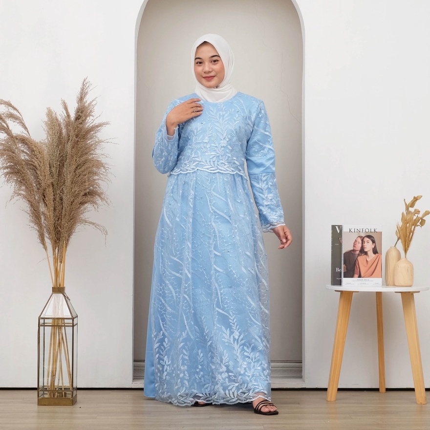 Jual Gaun Pesta Gamis Kondangan Tile Premium Namira | Shopee Indonesia
