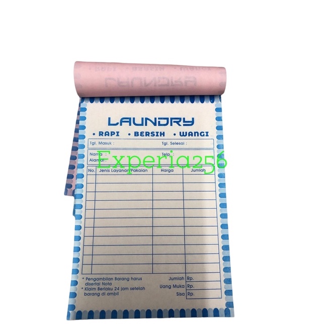 Jual Nota Laundry 2ply 1/4Folio isi 100lembar | Shopee Indonesia
