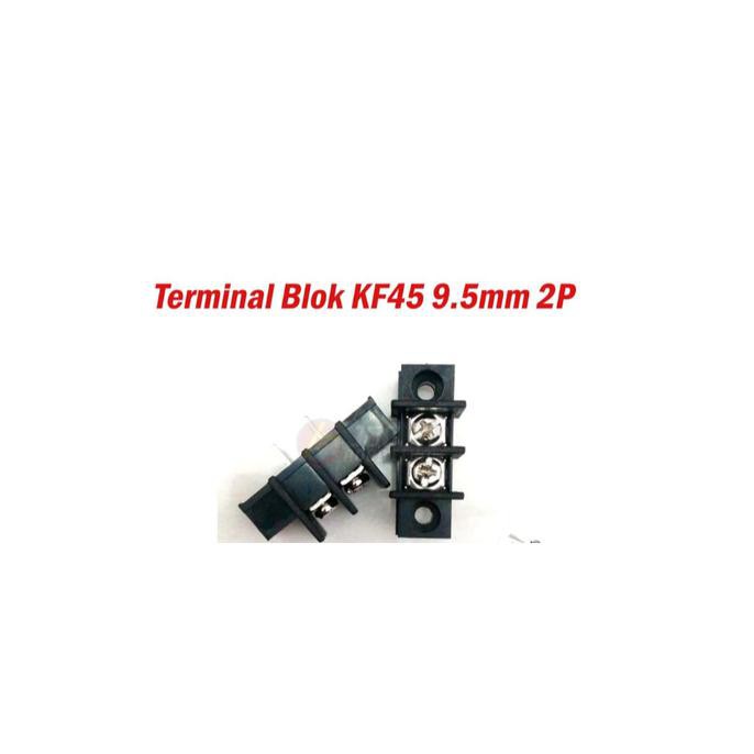 Jual Terminal Block Hitam 2P Pcb 2 P Kf45 2 Pin Kf 45 With Ears Kuping ...