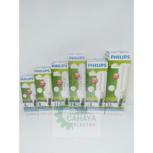 Jual Lampu Philips essential 5w 8w 11w 14w 18w 23w | Shopee Indonesia