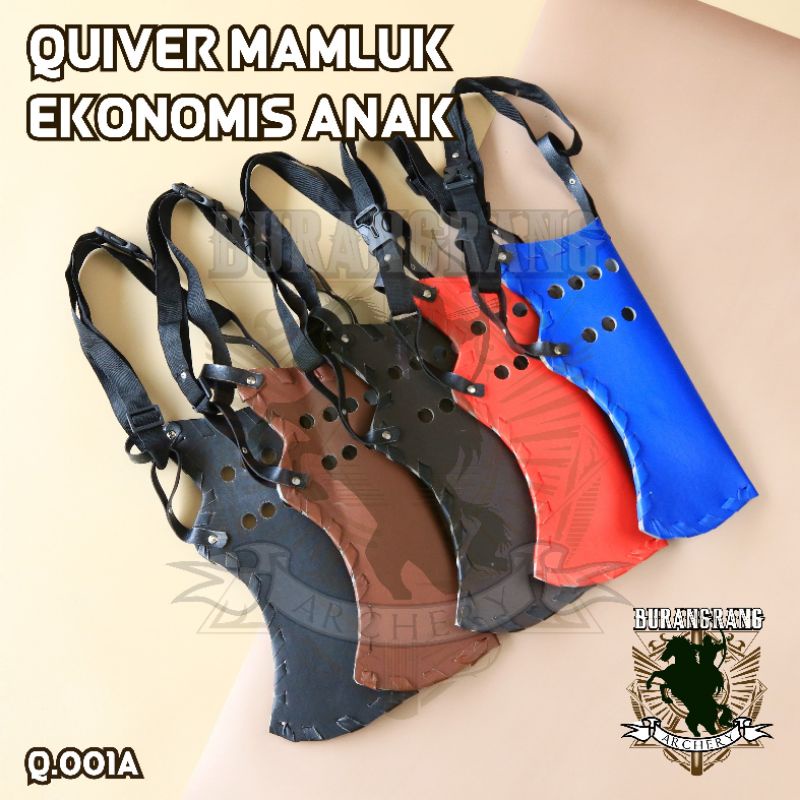 Jual (Q.001A) Quiver Mamluk Anak Ekonomis kulit imitasi bisa bolak ...