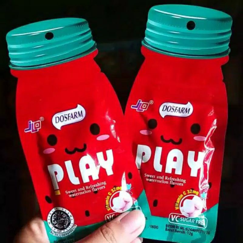 Jual DOSFARM PLAY SUGAR FREE MINTS CANDY RASA WATERMELON CANDY | Shopee ...