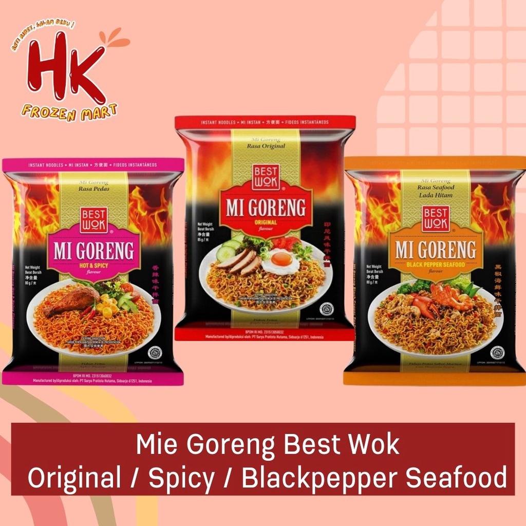 Jual Mie Goreng Best Wok - Original / Hot Spicy / Blackpepper Seafood ...