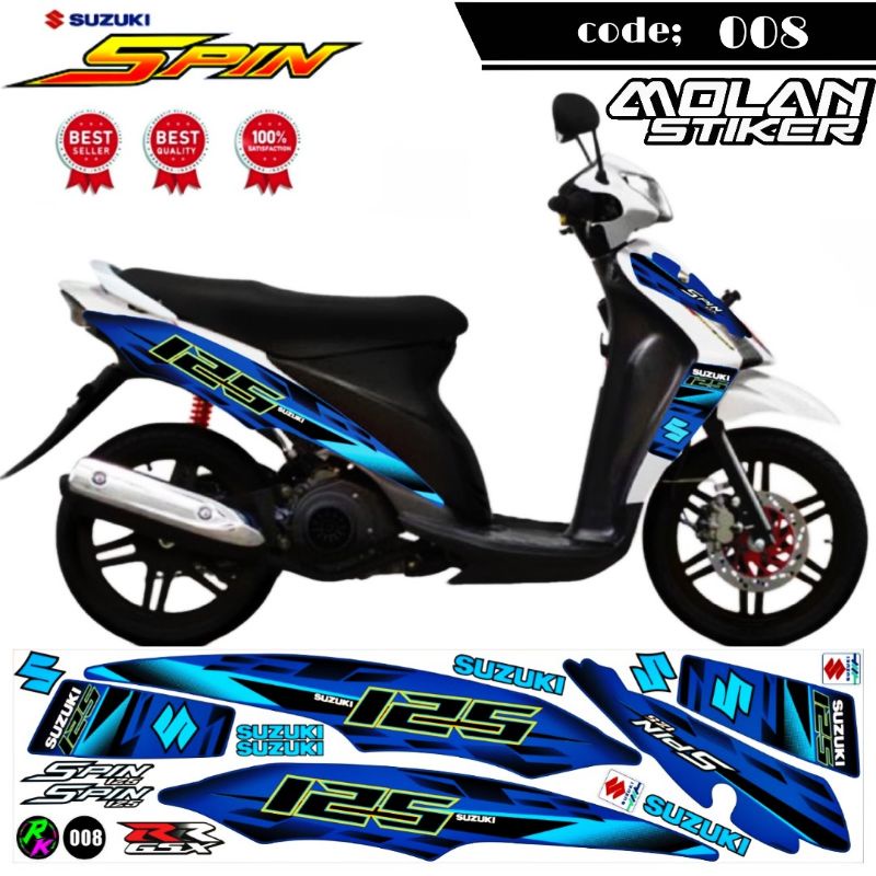 Jual Decal Sticker Striping Variasi Suzuki SPIN 125 | SPIN 125 R | SPIN ...