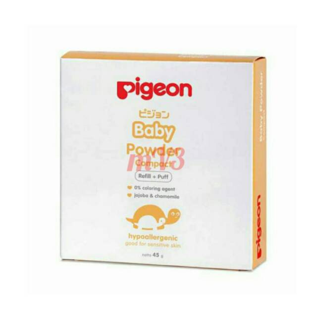 Jual PIGEON Baby Powder Cake Chamomile Refil+Puff 45gr | Shopee Indonesia
