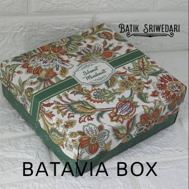 Jual Box nasi kotak nasi dus nasi uk 18x18 motif batik Sriwedari/Kawung ...