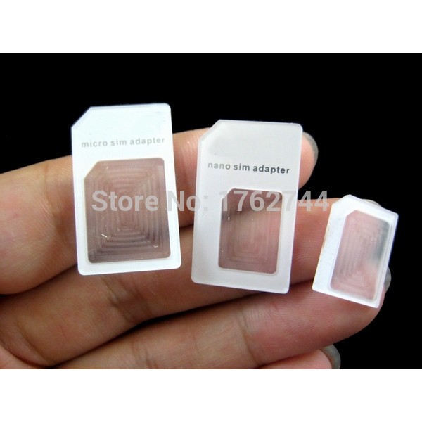 Jual 4 in1 noosy Dual Sim Card Adapter For iPhone 6 5 Samsung Nano SIM ...