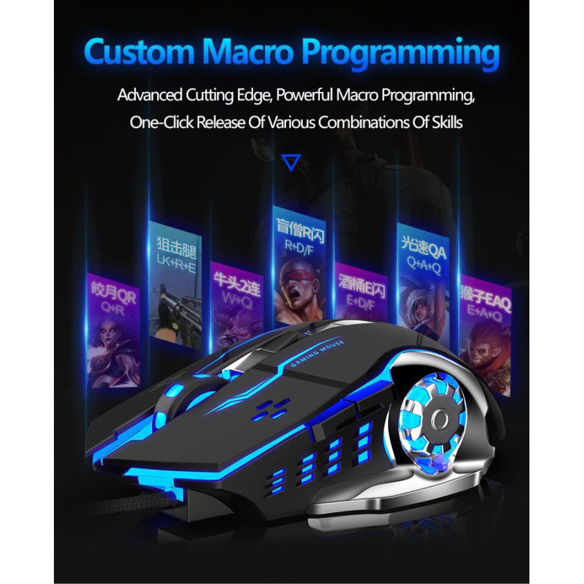 Jual Mouse Gaming AULA S20 – 2400DPI RGB Driver Macro Software | Shopee Indonesia