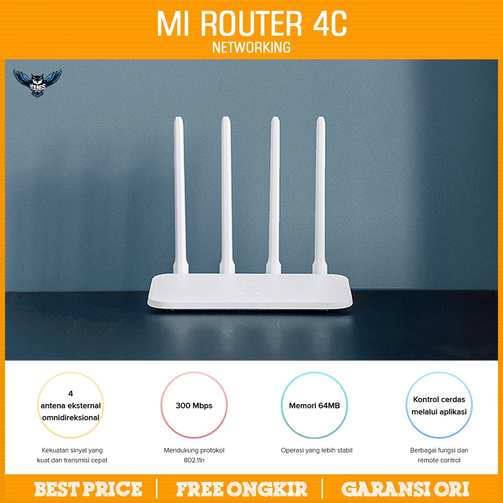 Jual Mi WiFi Router 4C Resmi - Smart APP Control Repeater Wireless ...