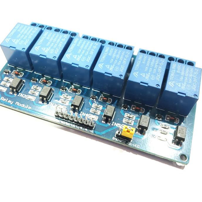 Jual New Relay Module 6 Channel 5V With Optocoupler Led For Arduino ...