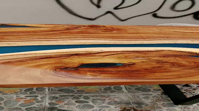 Jual Meja Resin Epoxy Solid Wood Premium Luxury Table Dining Table Meja ...