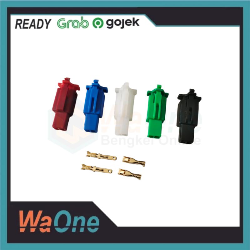 Jual Socket Konektor 2 Pin Female / Male Soket Kabel Motor + Set Skun ...