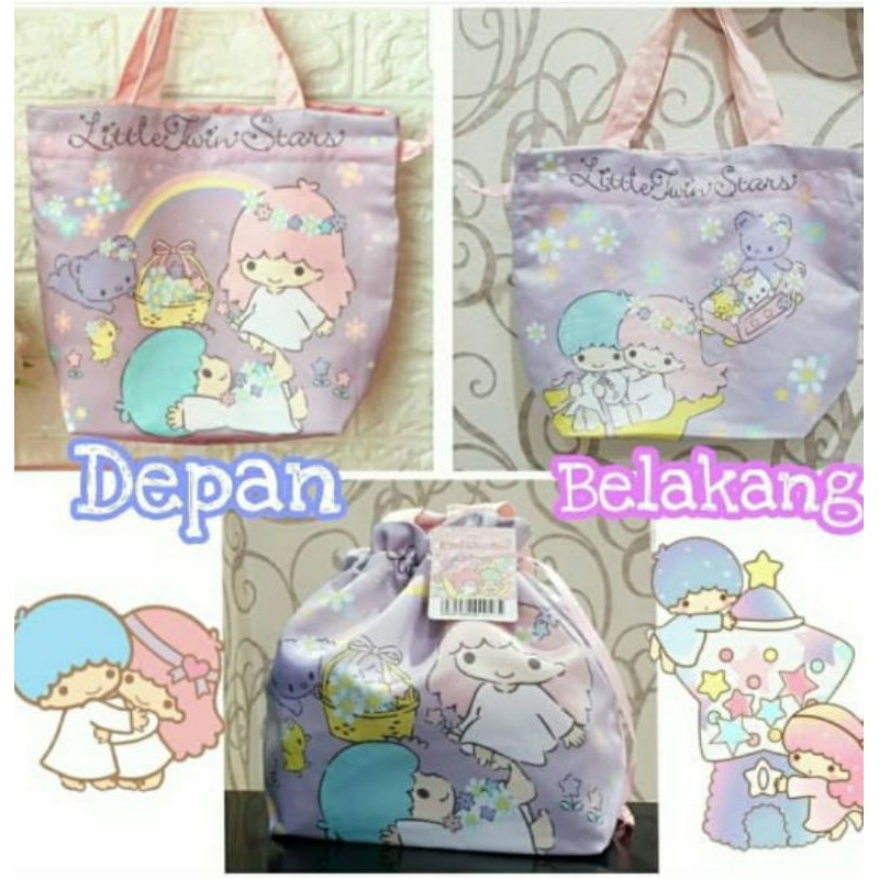 Jual Tas serut melody twin star bhn satin | Shopee Indonesia
