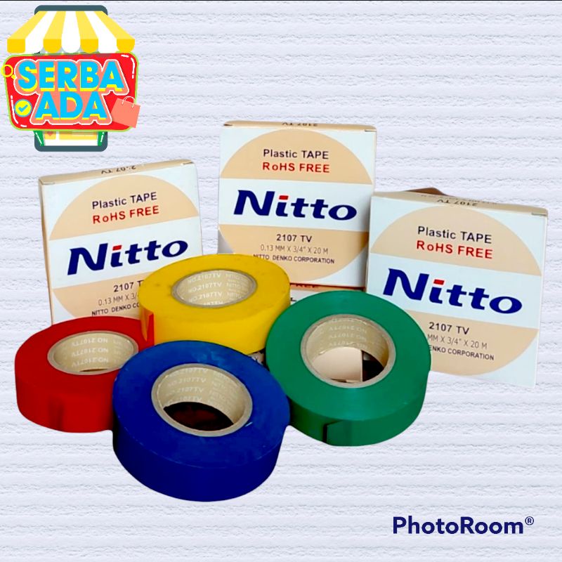 Jual Nitto Plastic Tape - Isolasi Nitto Warna - Isolasi Kabel Listrik ...