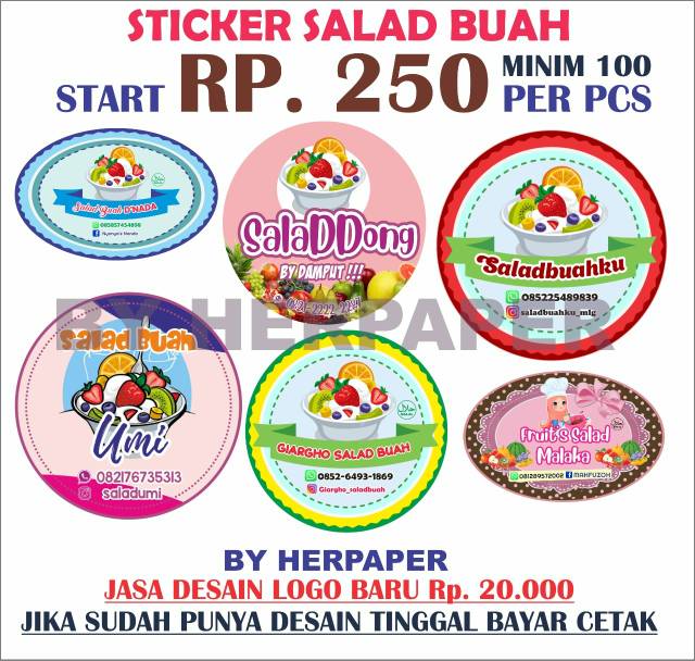 Jual STICKER SALAD BUAH. STIKER SALAD. STICKER SALAD HOMEMADE. STICKER ...