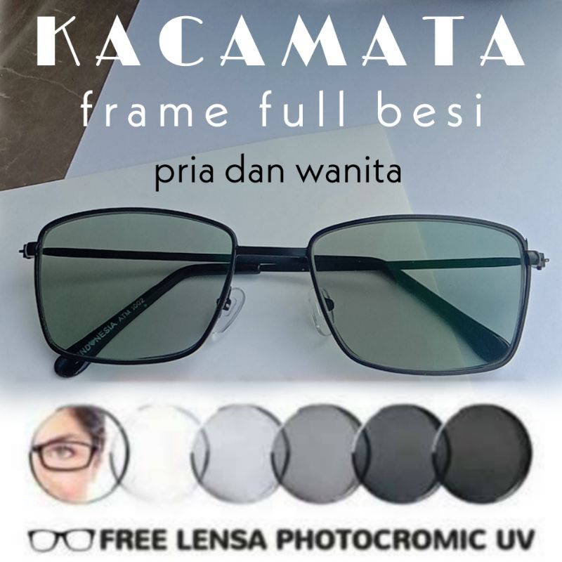 Jual KACAMATA PHOTOCROMIC FULL BESI LENSA OPTIK NORMAL MIN DAN PLUS ...