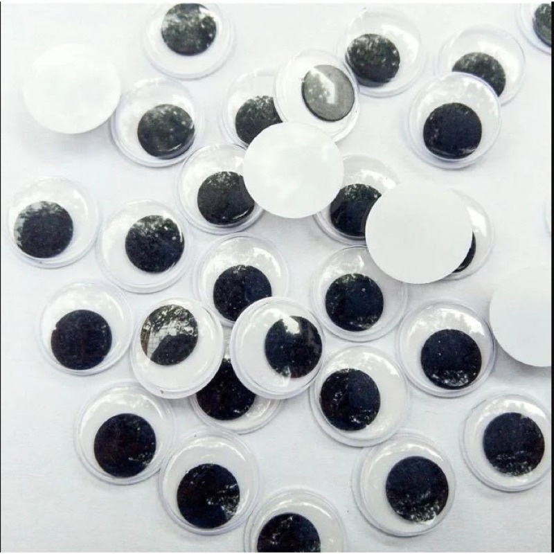 Jual Mata Boneka Kocak 1cm / googly eyes 10mm / mata untuk kerajinan ...