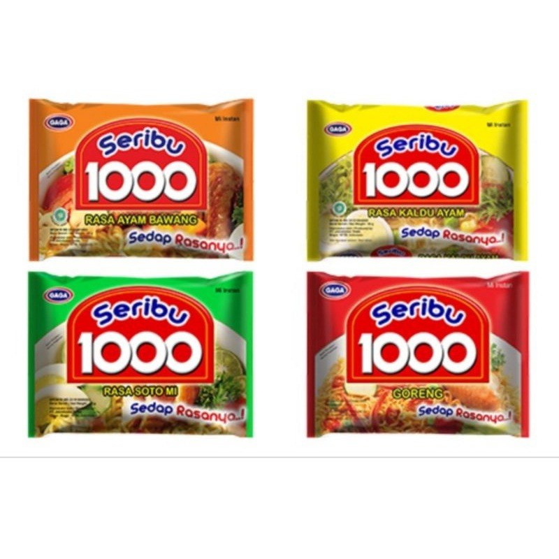 Jual ( JSO ) MIE GAGA 1000 GORENG KUAH AYAM BAWANG KALDU AYAM SOTO MIE ...