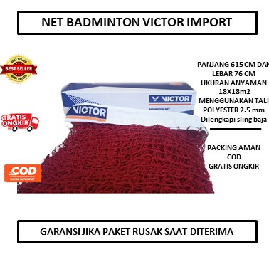 Jual Net Victor Import - Net Badminton Victor Bagus - Net Victor jaring ...