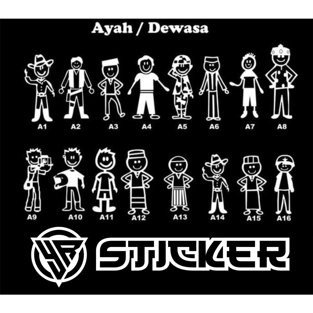 Jual sticker happy family mobil motor dll | Shopee Indonesia