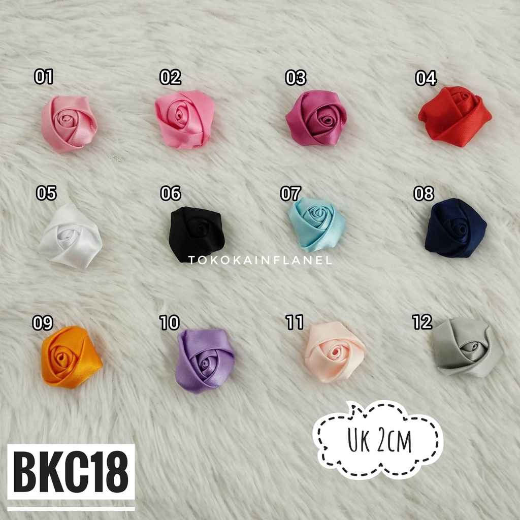Jual BKC18 Bunga Kuntum Mawar / Rosebud lebar 2cm (Persatuan) | Shopee ...
