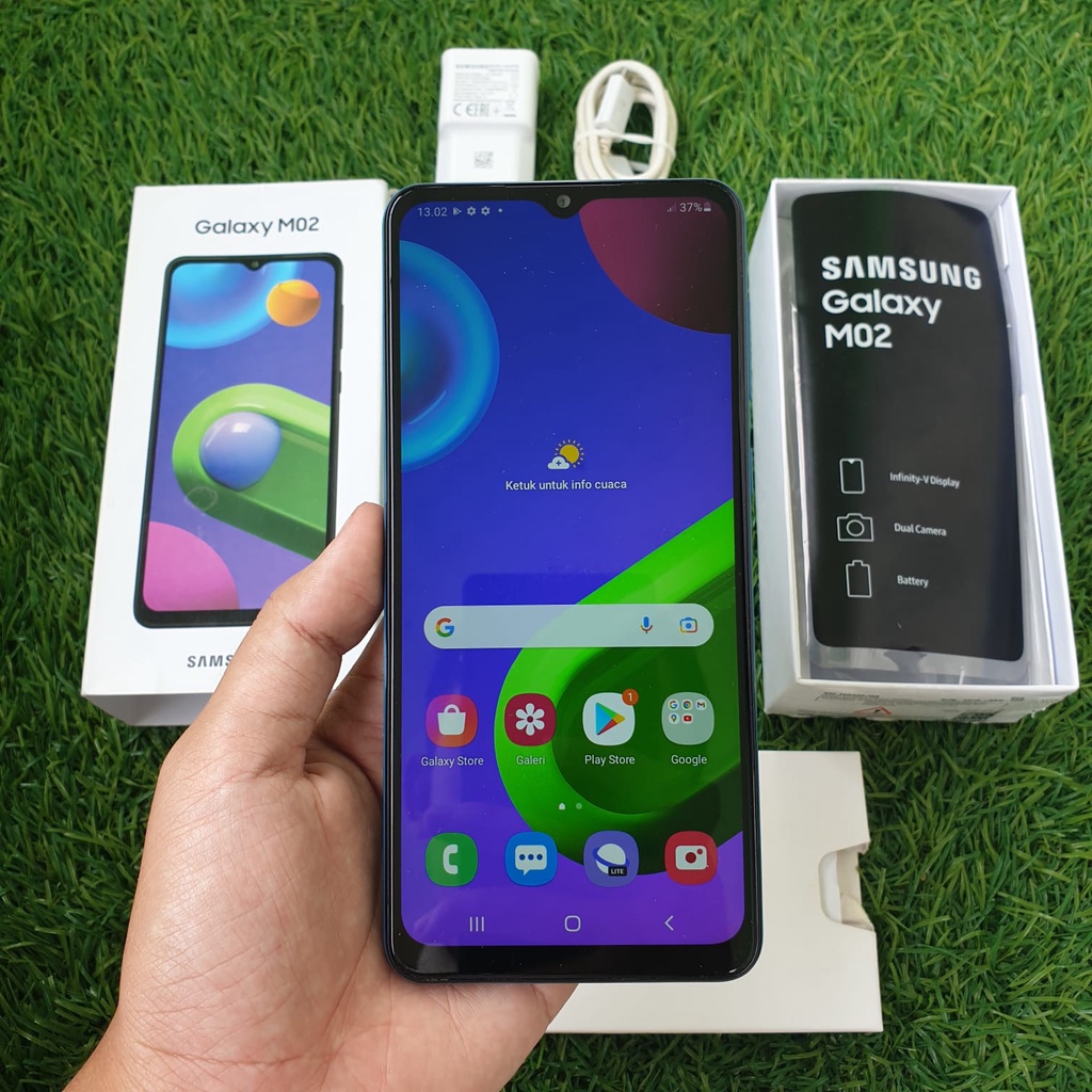 Jual HANDPHONE SAMSUNG M02 2/32GB SECOND SEKEN BEKAS MURAH | Shopee ...