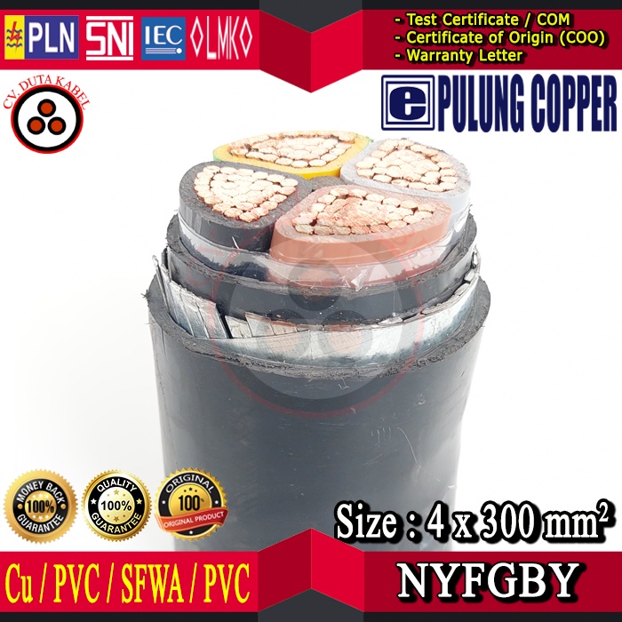 Jual Kabel NYFGBY 4x300 mm2 PULUNG /4 x 300 mm2/4x300mm2/4x300 mm ...