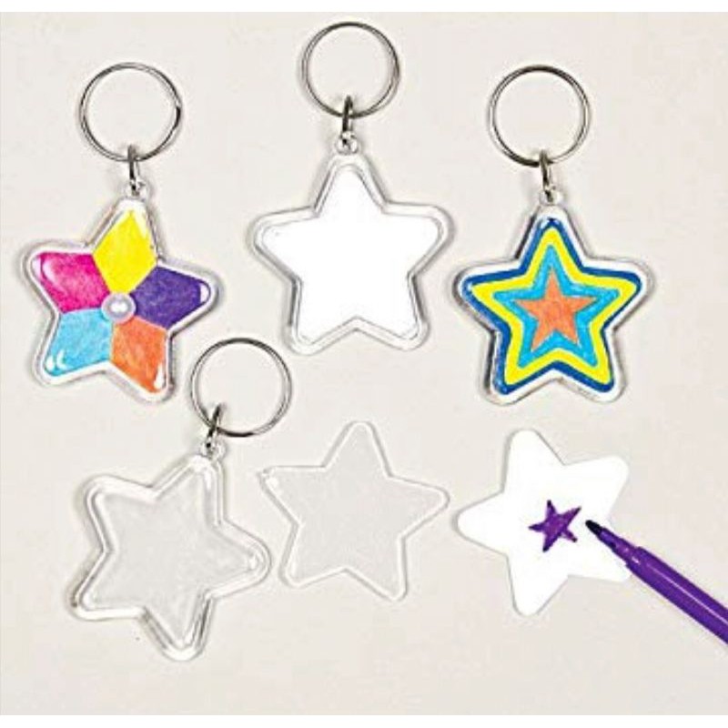 Jual Ganci/Gantungan Kunci Insert paper Motif ( BINTANG ) | Shopee ...