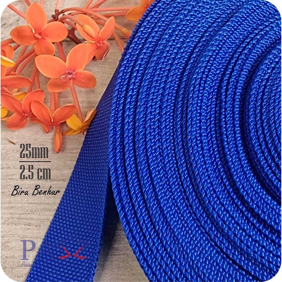 Jual Tali Webbing Pelipit / Bisban / PCR 2,5 cm 36 Yard/rol | Shopee ...