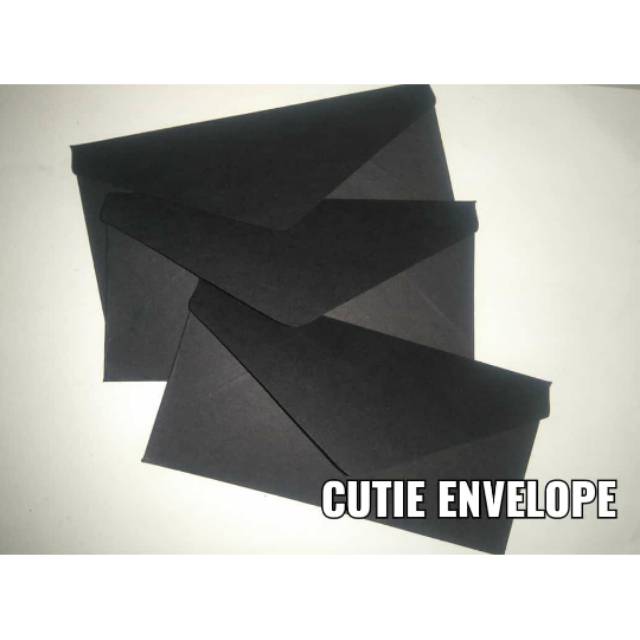 Jual Amplop hitam custom ukuran 14,5 cm x 7,5 cm | Shopee Indonesia